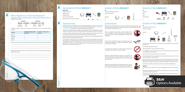 Year 7 - Year 10 Science Conservation of Mass Investigation