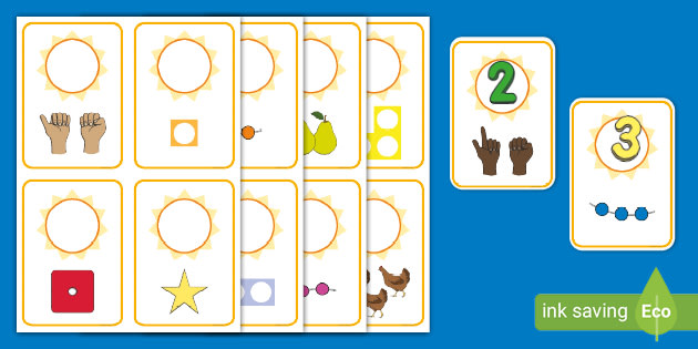 👉 1-3 Number Representation Matching Activity