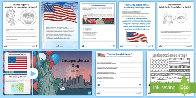 Fourth of July Teaching Pack | 3rd - 5th Grade | Twinkl USA