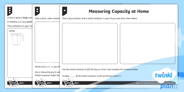 Measuring Capacity Home Learning Tasks