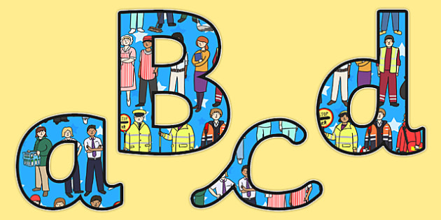 People Who Help Us Themed Display Lettering - letters, display