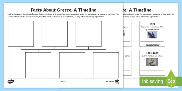 Ancient Greece Timeline Worksheet