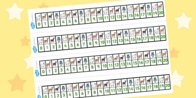 The Three Billy Goats Gruff Number Track 1-20 (teacher made)