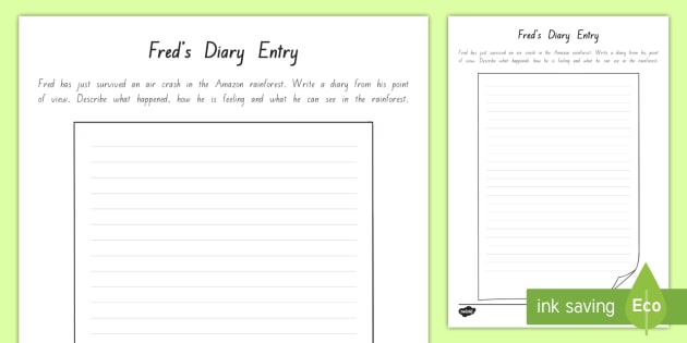 FREE! - Term 2 Week 3 Year 5 and 6 Chapter Chat Diary Entry Worksheet to