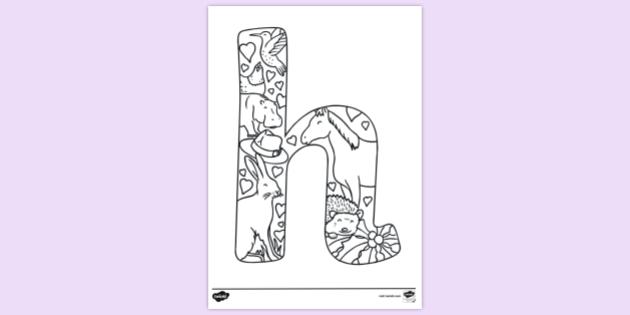 Letter H Colouring | Colouring Sheets