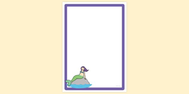 Mermaid Page Border | Page Borders | Twinkl (teacher made)