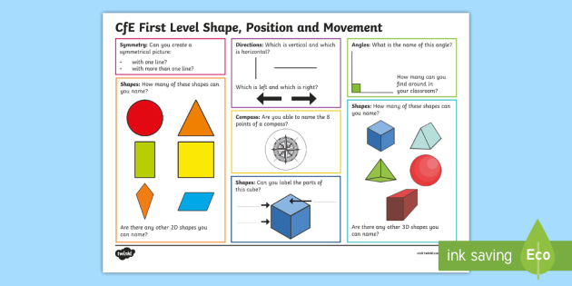 Shape, Position and Movement Assessments | twinkl.co.uk