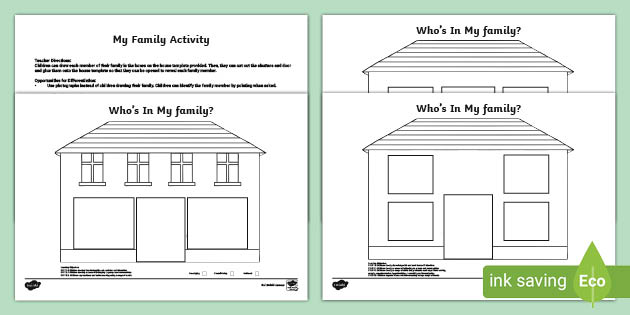 * NEW * My Family Differentiated Worksheet (teacher made)