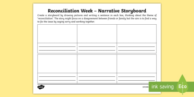 National Reconciliation Week Storyboard Writing Worksheet / Worksheet
