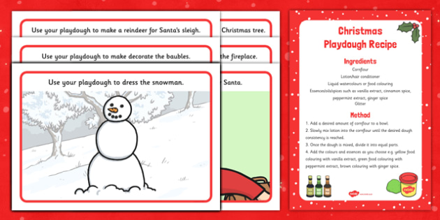 Christmas Playdough Recipe and Mat Pack (teacher made)