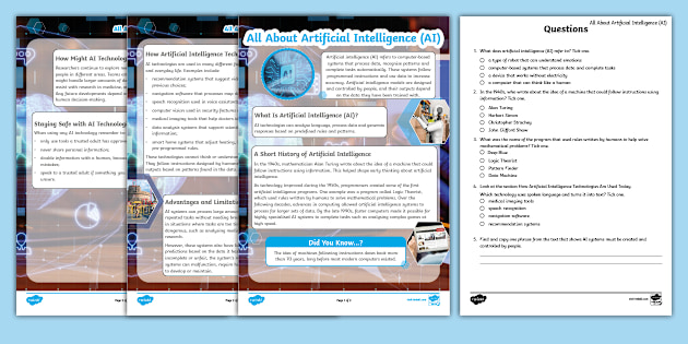 Reading Comprehension AIs | twinkl.com.au
