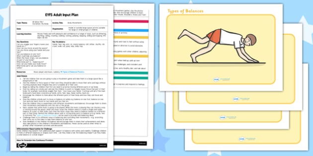 Body Movements EYFS Adult Input Plan and Resource Pack