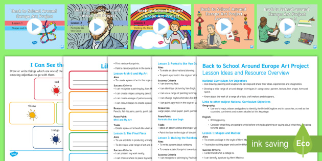 KS1 Back to School Around Europe Art Project Lesson Pack