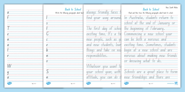 Handwriting Sheets For Kindergarten