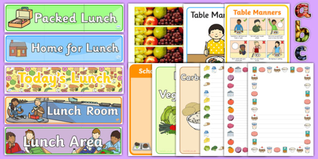 👉 Lunch Area Display Pack (teacher made)
