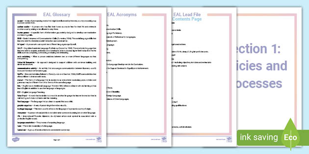 FREE! - EAL Lead File - Inclusion Teaching Resources