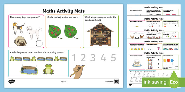 👉 EYFS Maths Activities- Reception Activity Mats (EYFS 2021)