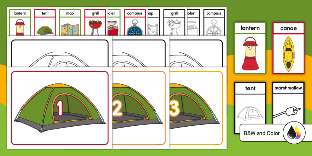 Campground Syllable Sorting Activity (teacher made)