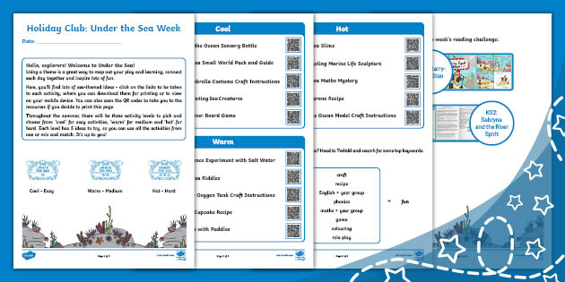 Under the Sea Week Checklist (Teacher-Made)