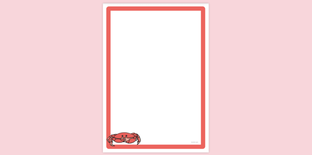 FREE! - Crab Page Border (teacher made)