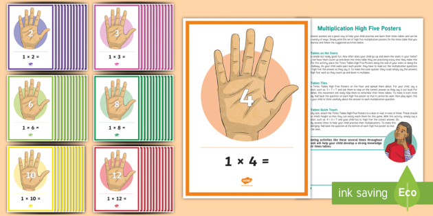 Times Tables High Five Activity Pack