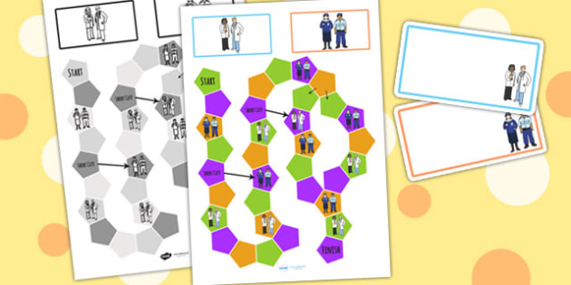 People Who Help Us Editable Board Game (teacher made)