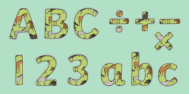 Horse Display Lettering - (teacher made)