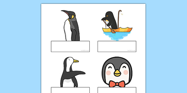 Penguin Themed Self-Registration Labels