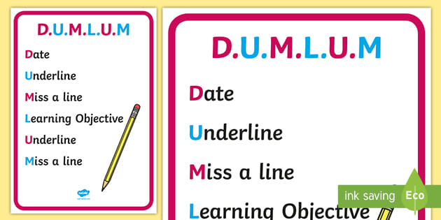Learning Objective A4 Display Poster (teacher made)