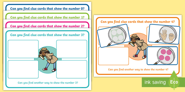 Number Detectives Matching Numeral and Quantity Activity