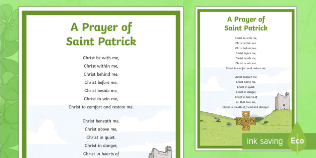 A Prayer of Saint Patrick A4 Display Poster - ROI - St. Patrick's Day