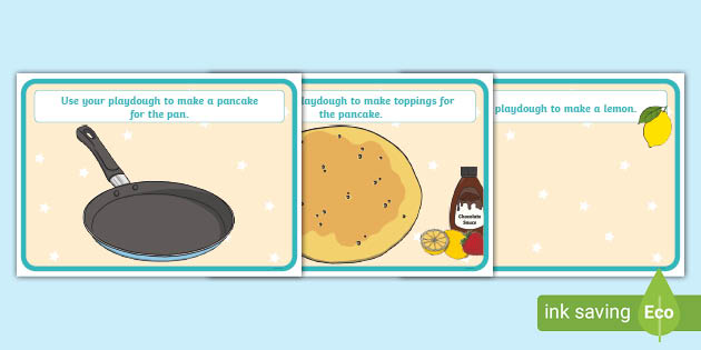 Pancake Playdough Mats - Shrove Tuesday Activity