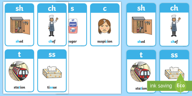 My sh Sound Family Flashcards