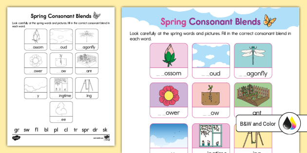 First Grade Consonant Blend Worksheets First Grade Phonics Worksheets,