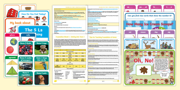 FREE! - Foundation Term 1 Week 5 Remote Home Learning Pack