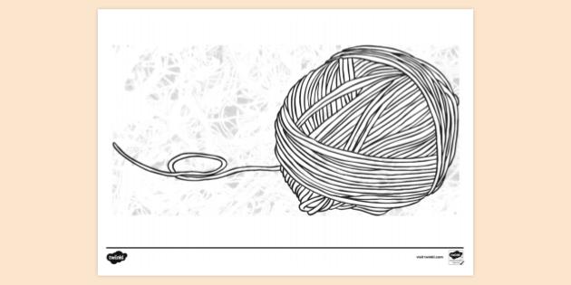 FREE! - Ball of Wool Colouring Sheet | Colouring Sheets