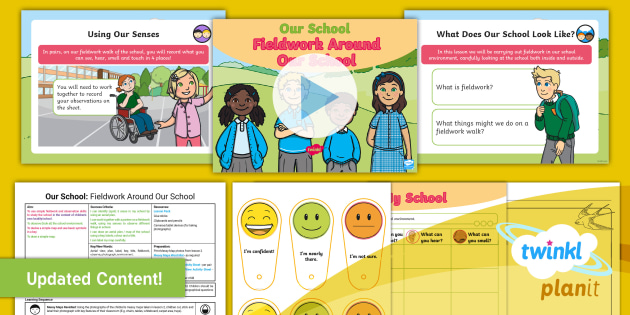 Geography: Our School: Fieldwork Around Our School Year 1 Lesson Pack 4