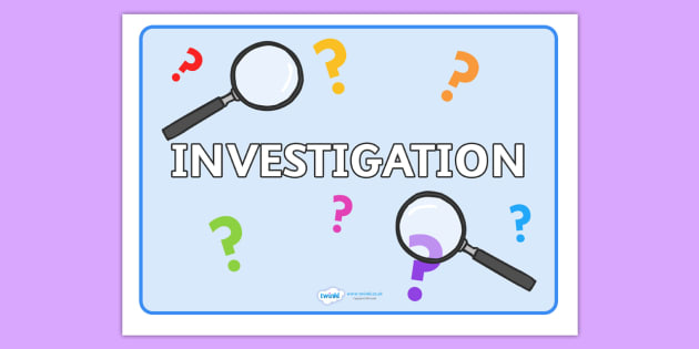 FREE! - 👉 Investigation Sign (teacher made)