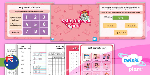 Year 2 Spelling: Split Digraphs Lesson 1 (teacher made)