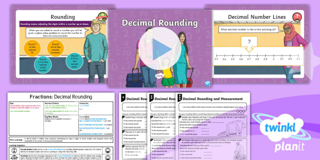 PlanIt Maths Y6 Fractions: Rounding Decimals Lesson Pack
