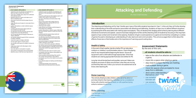 FREE! - Year 2 Attacking and Defending: Unit Overview