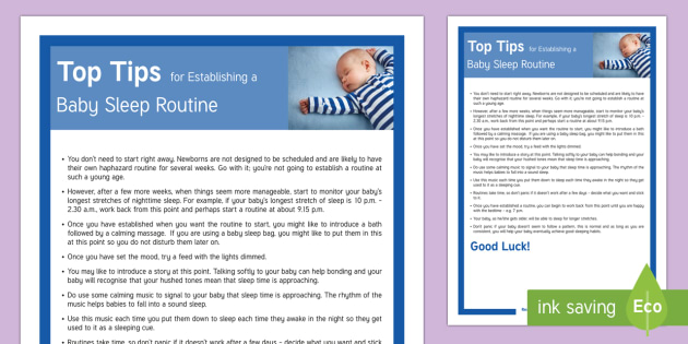 Top Tips For Establishing A Baby Sleep Routine - Parents