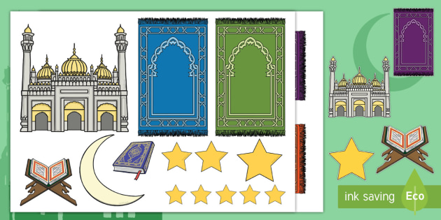 Ramadan Cut and Stick Cut-Outs (teacher made)