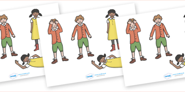 Jack and Jill Nursery Stick Puppets (teacher made)