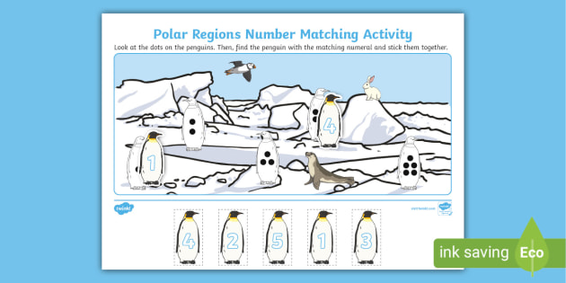 👉 Polar Regions Number Matching Activity (teacher made)