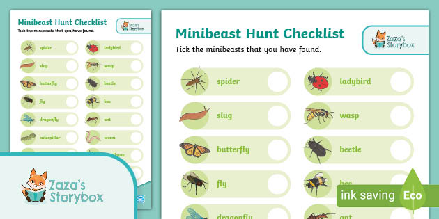 FREE! - Minibeast Hunt Checklist (teacher made)
