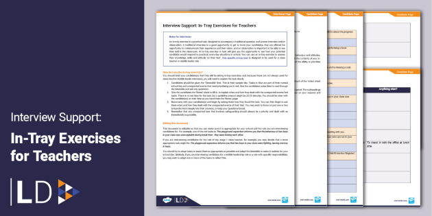 Teaching interview tasks (teacher made)