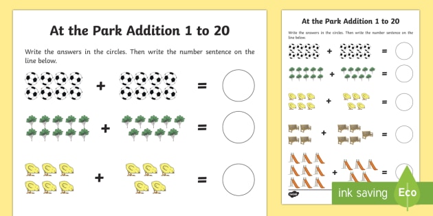 At the Park Themed Addition Sheet 1-20