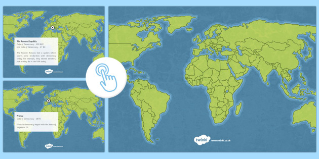 The Spread of Democracy Picture Hotspots (teacher made)