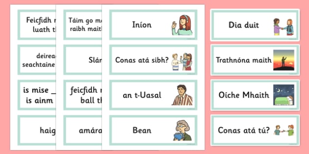 Greetings Flashcards Gaeilge (teacher made)
